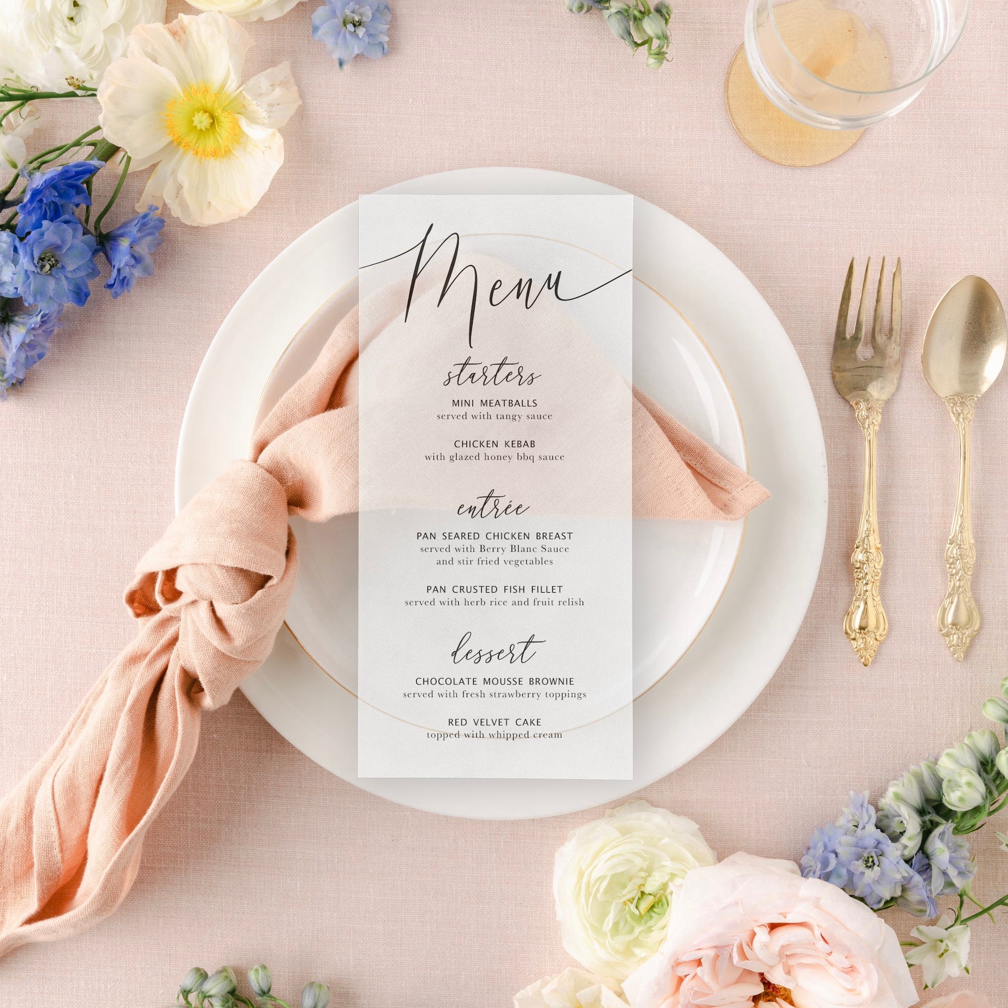 Menus – PAPER & LACE